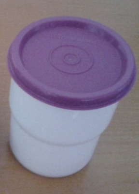 Tupperware Tabletop Tumbler White w/ Purple Seals 8 oz Brand New | eBay