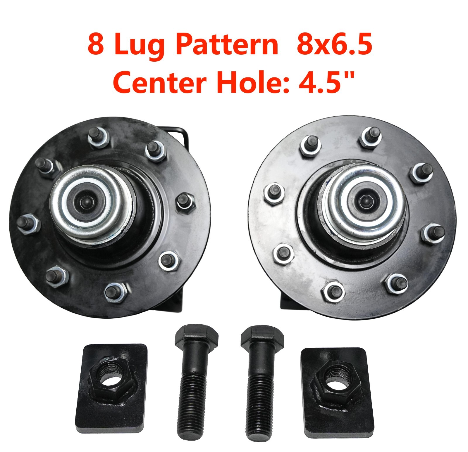 8x 6.5 Lug Superior Shipping Container Wheels, Bolt-on Spindle Kit ...
