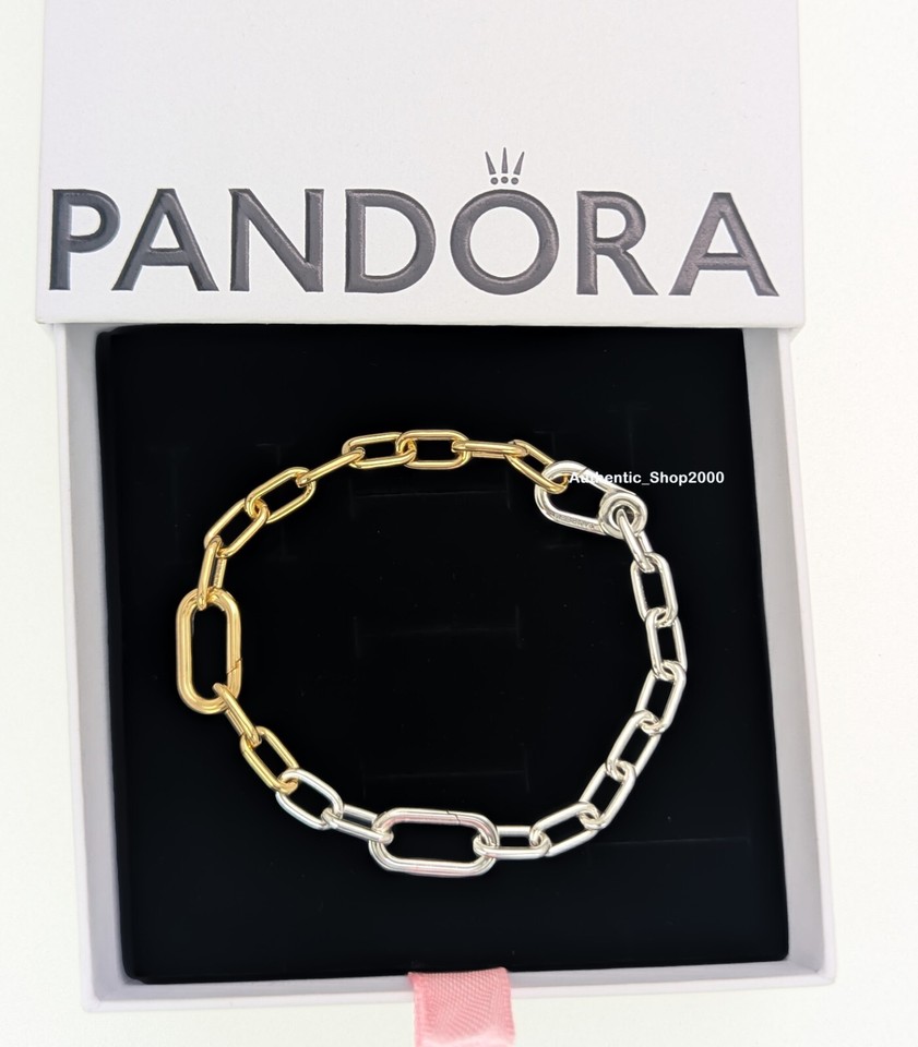 New 100% Authentic Gold + Silver PANDORA ME Link Chain Bracelet ...