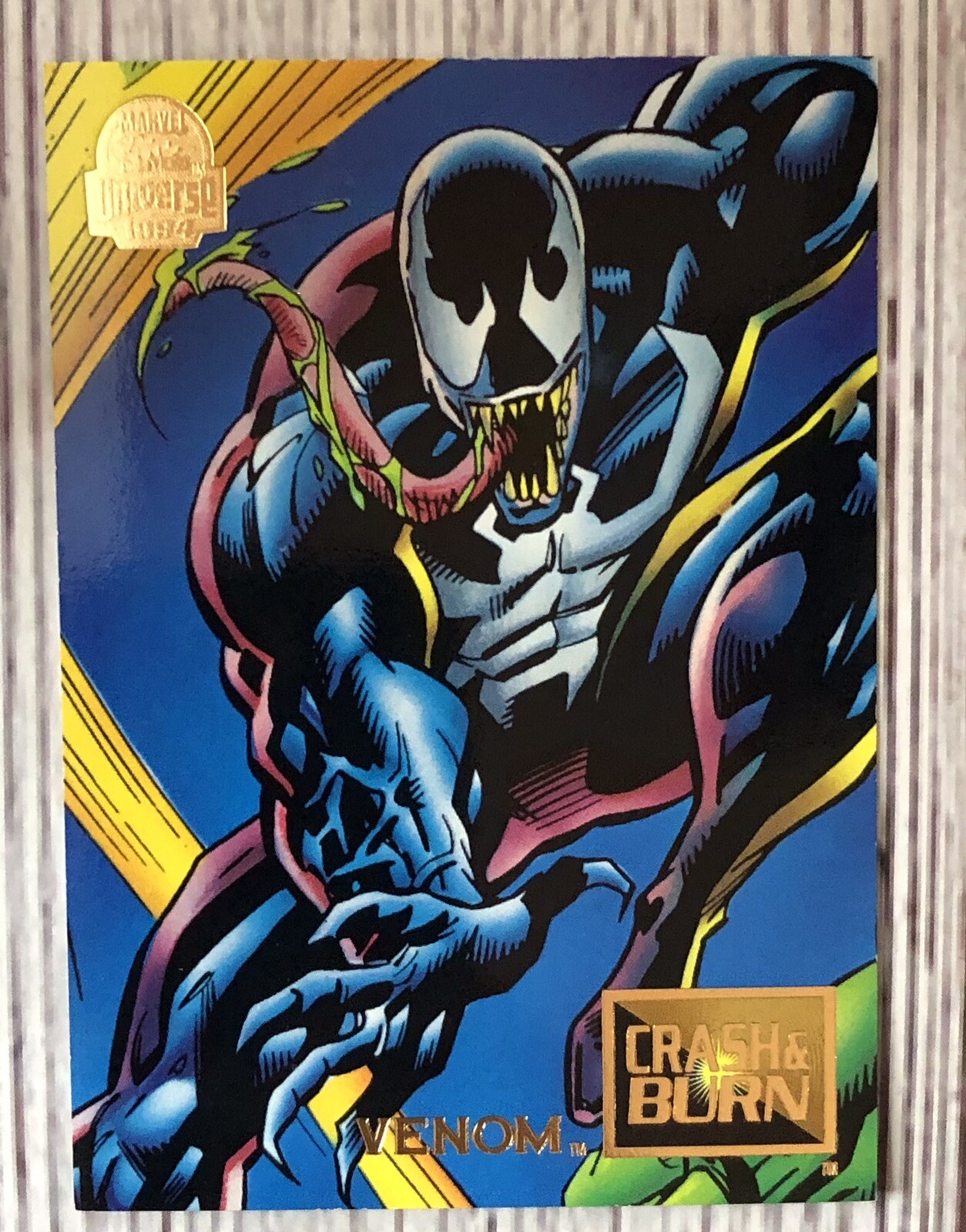 1994 Fleer MARVEL UNIVERSE Crash & Burn #77 Venom | eBay