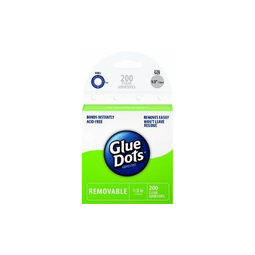 2 PACK: Glue Dots Glue Dots 1/2-Inch Removable Dots 200-Clear Dots/Roll ...