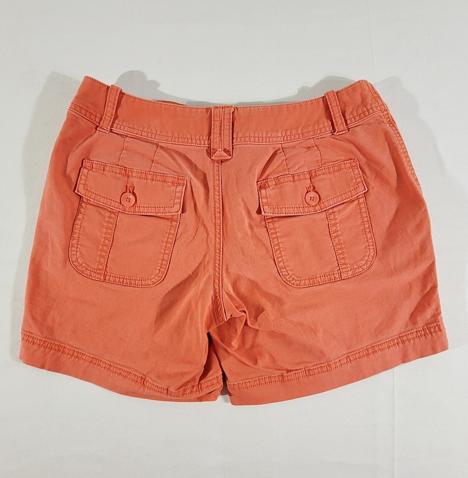 EDDIE BAUER Women's 2 (Actual 29" x 6") "Heritage Wash" Peach Shorts ...