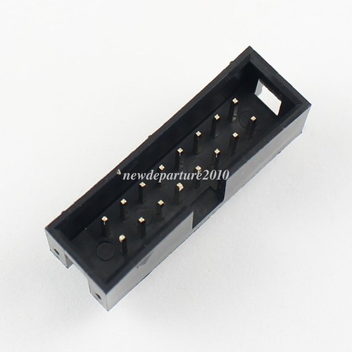 50Pcs 2.54mm 2x8 Pin 16 Pin Straight Male Shrouded PCB Box header IDC ...