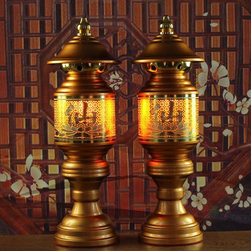 A Pair LED Worship Lamp Buddhist Temple Supplies Buddhist Lamp Buddhist ...