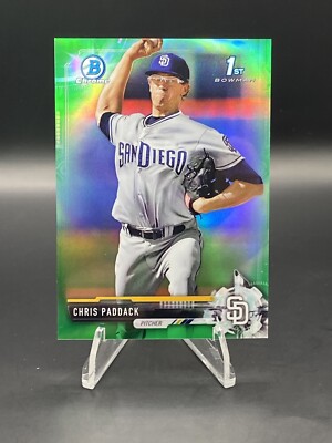 2017 CHRIS PADDACK BOWMAN CHROME PROSPECTS GREEN REFRACTOR /99 ROOKIE ...