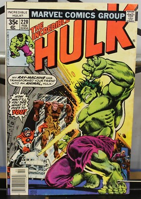 The Incredible Hulk Marvel Comic NO. 220 | eBay