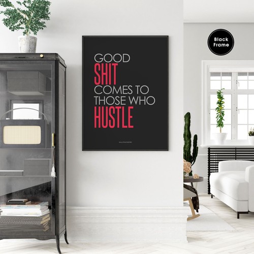 Motivational Poster, Hustle Always, Motivational Wall Art, Motivational ...