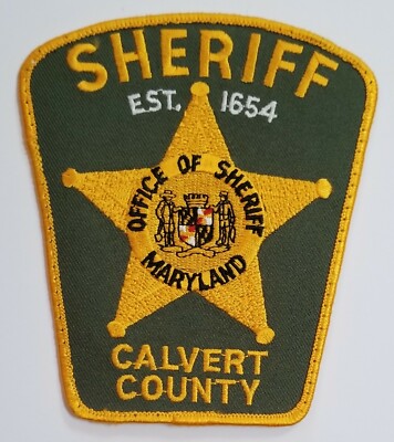 CALVERT COUNTY MARYLAND MD SHERIFFS GREEN EMBROIDERED CLOTH PATCH | eBay
