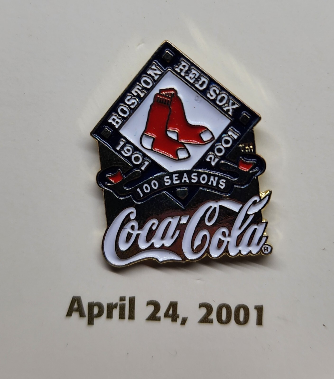 COCA COLA PIN SET BOSTON RED SOX CENTURY ALL 6 PINS BOX 2001 FENWAY ...