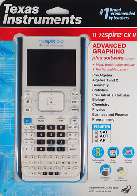 Texas Instruments Ti-nspire CX II - Graphing Handheld Calculator NSCX2 ...
