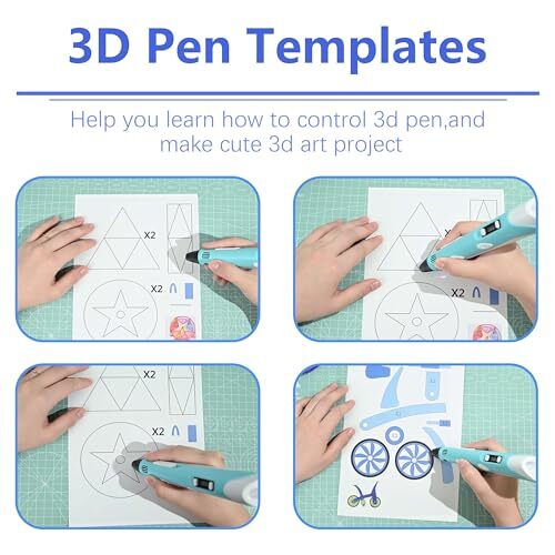 3D Pen Stencils, 20 Sheets 40 Patterns 3D Drawing Paper Templates, with ...