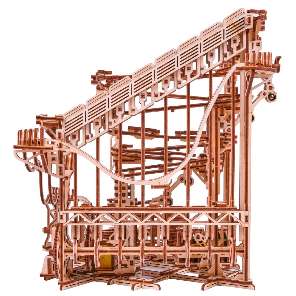 Wood Trick Wooden Marble Run Spiral Electric Motorized - Wooden 3D ...
