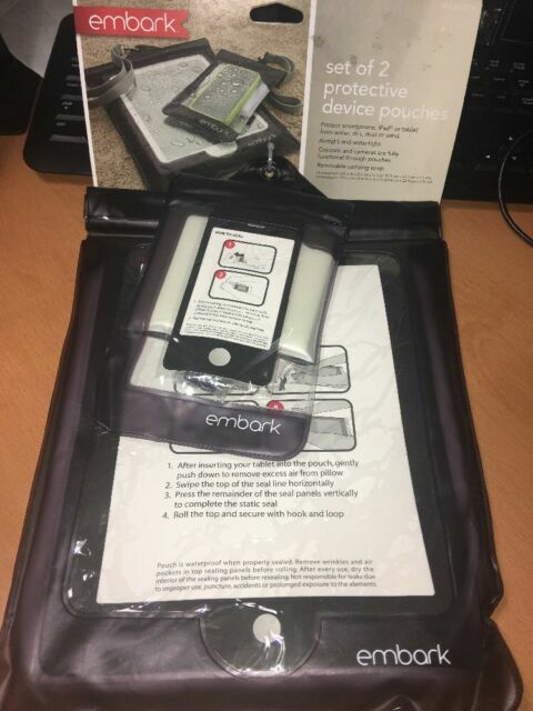 Embark Protective Device Pouches Set of 2 Protect From Dirt Water Sand ...