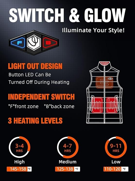 Heated Vest Women 16000mAh Battery Pack Charger Included Rechargeable ...