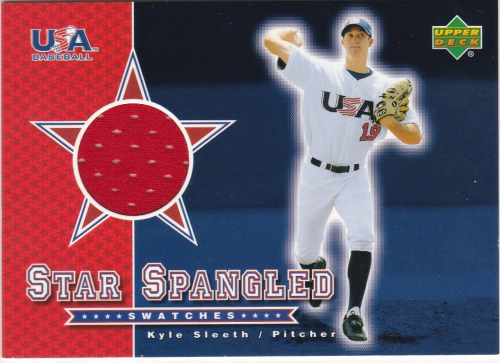2003 Upper Deck Star-Spangled Swatches #KS Kyle Sleeth R Jersey - NM-MT ...