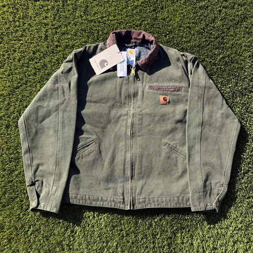 Vintage Carhartt J97 MOS Green Detroit Work Jacket Large | eBay