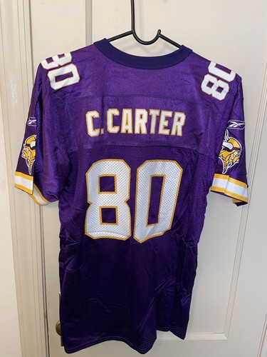 Vintage Minnesota Vikings CRIS CARTER #80 Reebok Purple Jersey Large ...