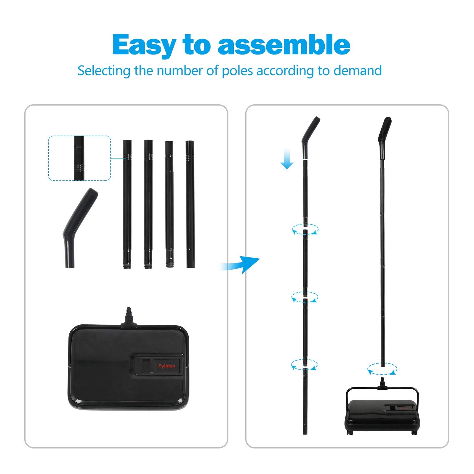 Carpet Sweeper Mini Size Lightweight Hand Push Carpet Sweepers No Noise ...