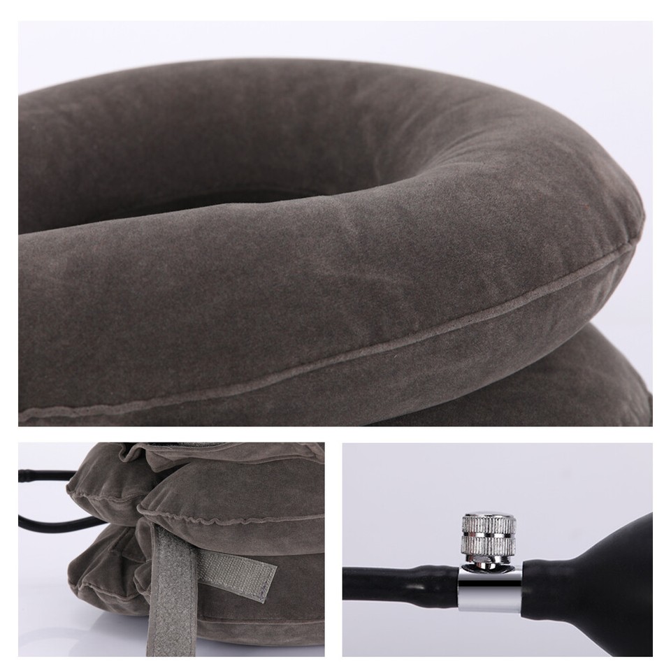 Inflatable Air Cervical Neck Traction Collar Neck Stretch Brace Support ...