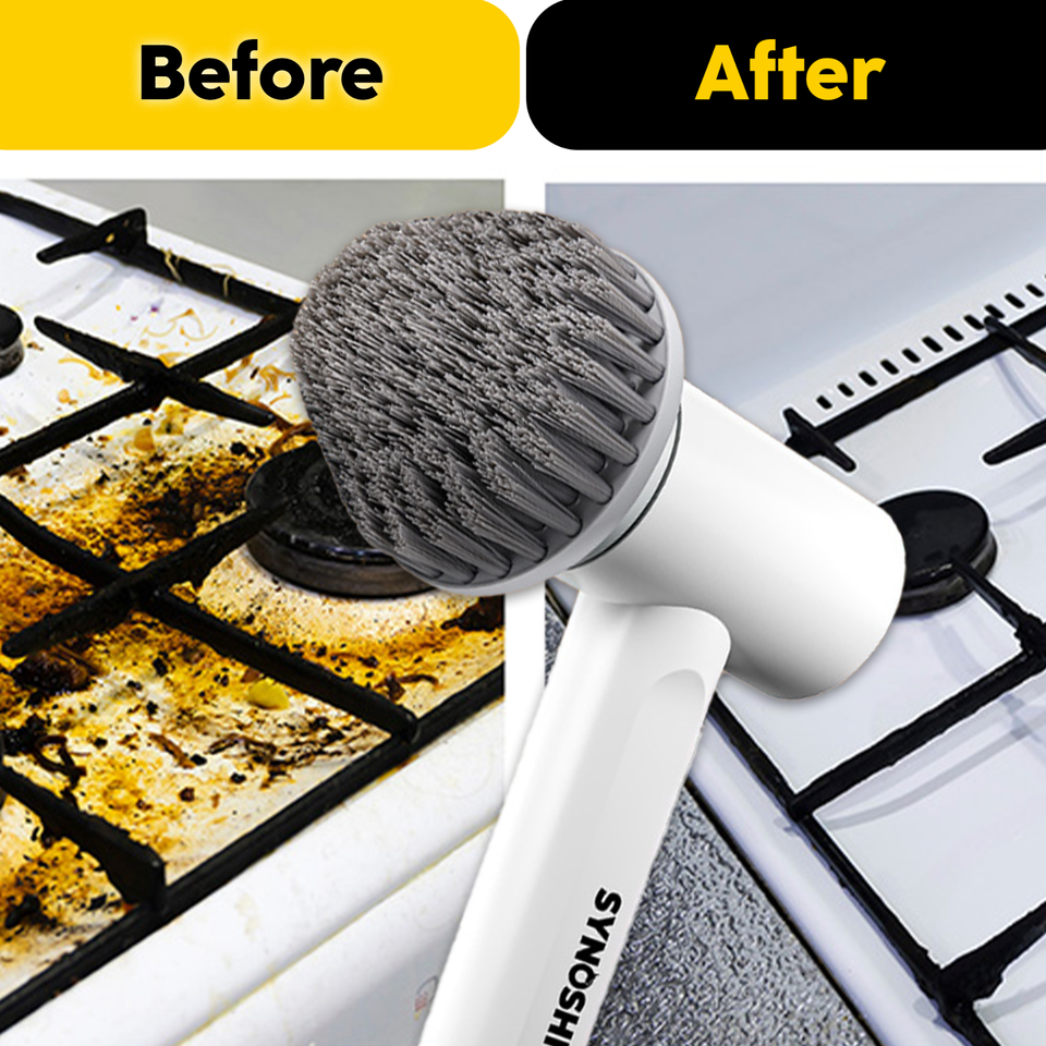 SYNOSHI® Electric Power Brush with 3 Cleaning Heads OR Extra ...