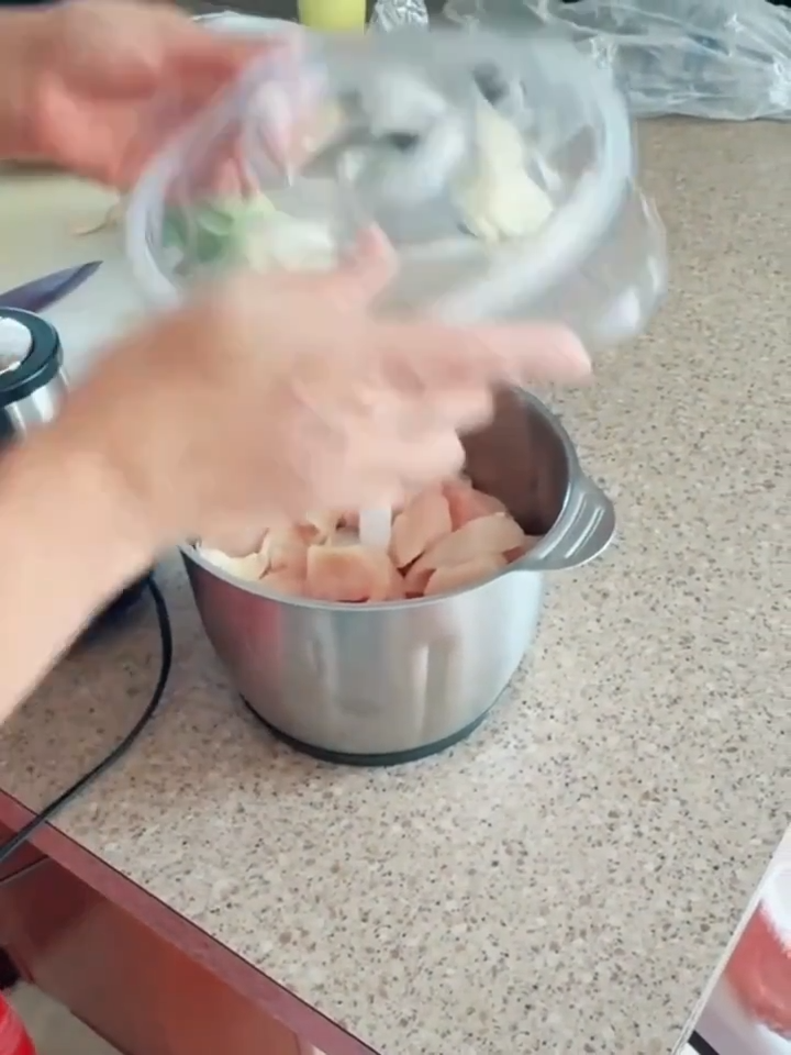 High-powered food processor with 2 bowls, electric meat grinder, food ...