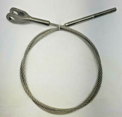 ESCO Wire Rope Assembly, 3/8, SS, 6' LONG, | eBay