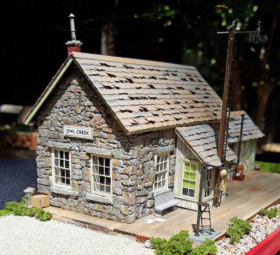 OWL CREEK STATION HO HOn3 Model Railroad Unpainted Structure Laser Kit ...