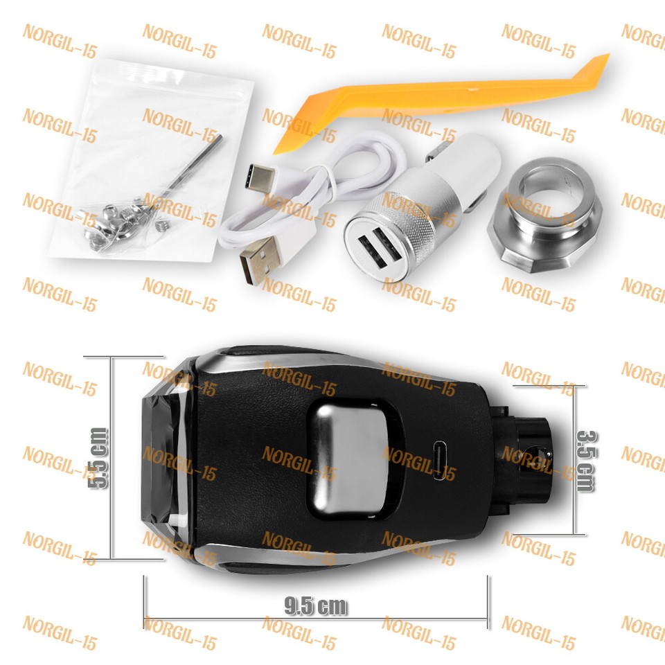 Crystal Touch Motion LED Car Shift Knob Shifter with Lock Button for ...