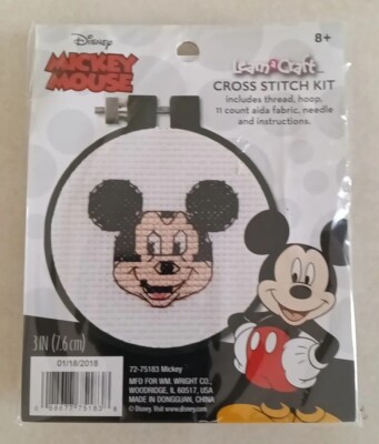 Disney Mickey Mouse Dimensions 'Learn a Craft' Cross Stitch Mini Kit | eBay