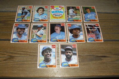 Kansas City Royals Baseball 1981 Topps Coca-Cola Complete Set (11 cards ...