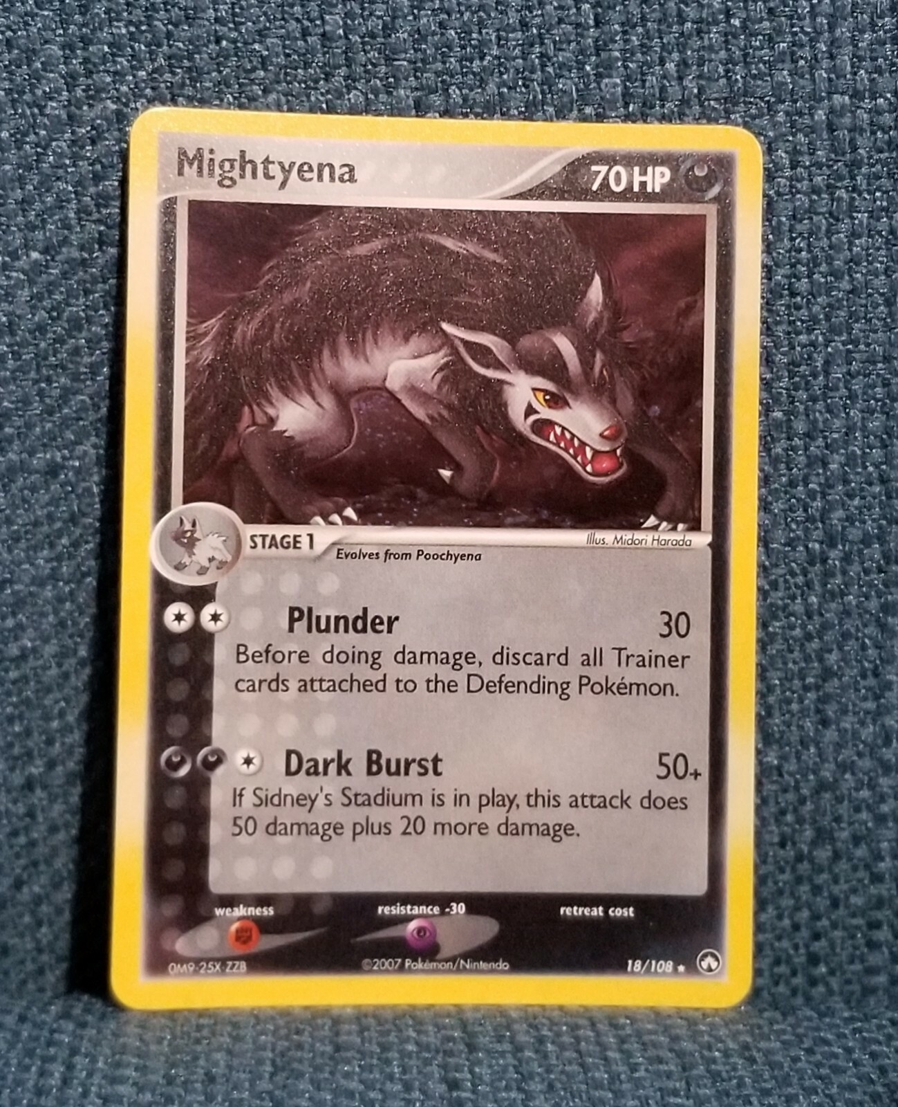 Mightyena Pokemon TCG EX Power Keepers Hologram Holofoil Card #18/108 ...