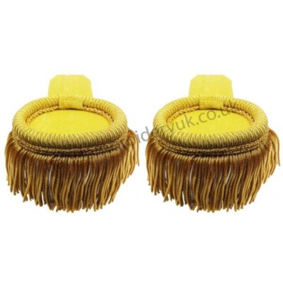Gold Shoulder Epaulettes with Fringe Yellow Marching Band Epaulette | eBay