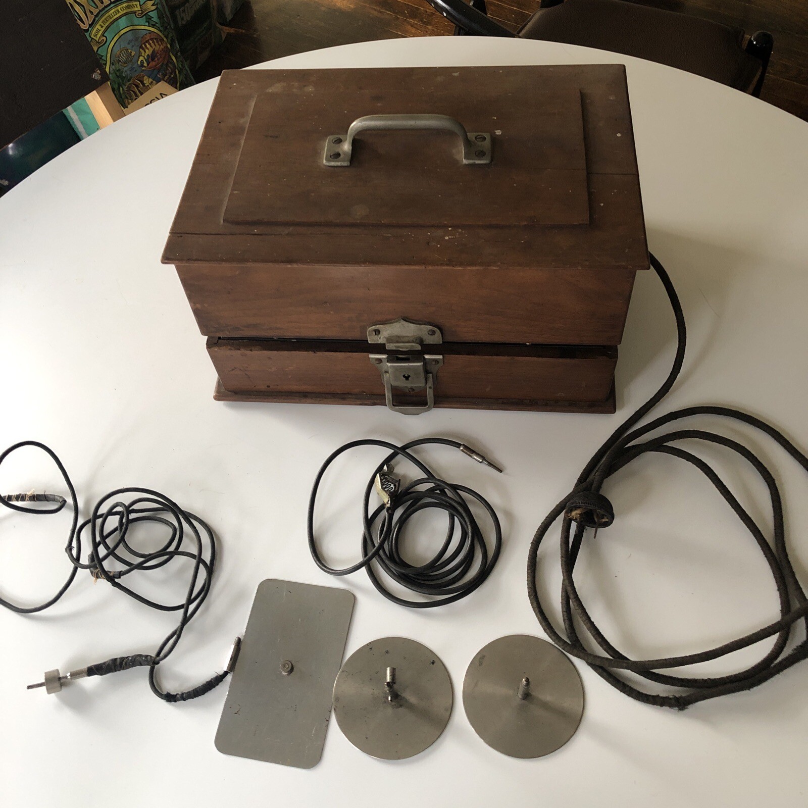 RARE 1920s VTG ANTIQUE Electroshock ELECTRIC SHOCK THERAPY MACHINE BIG ...