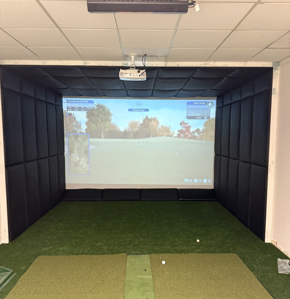 Golf Simulator Wall Padding Enclosure Panels - 2x4 FT Black Marine ...