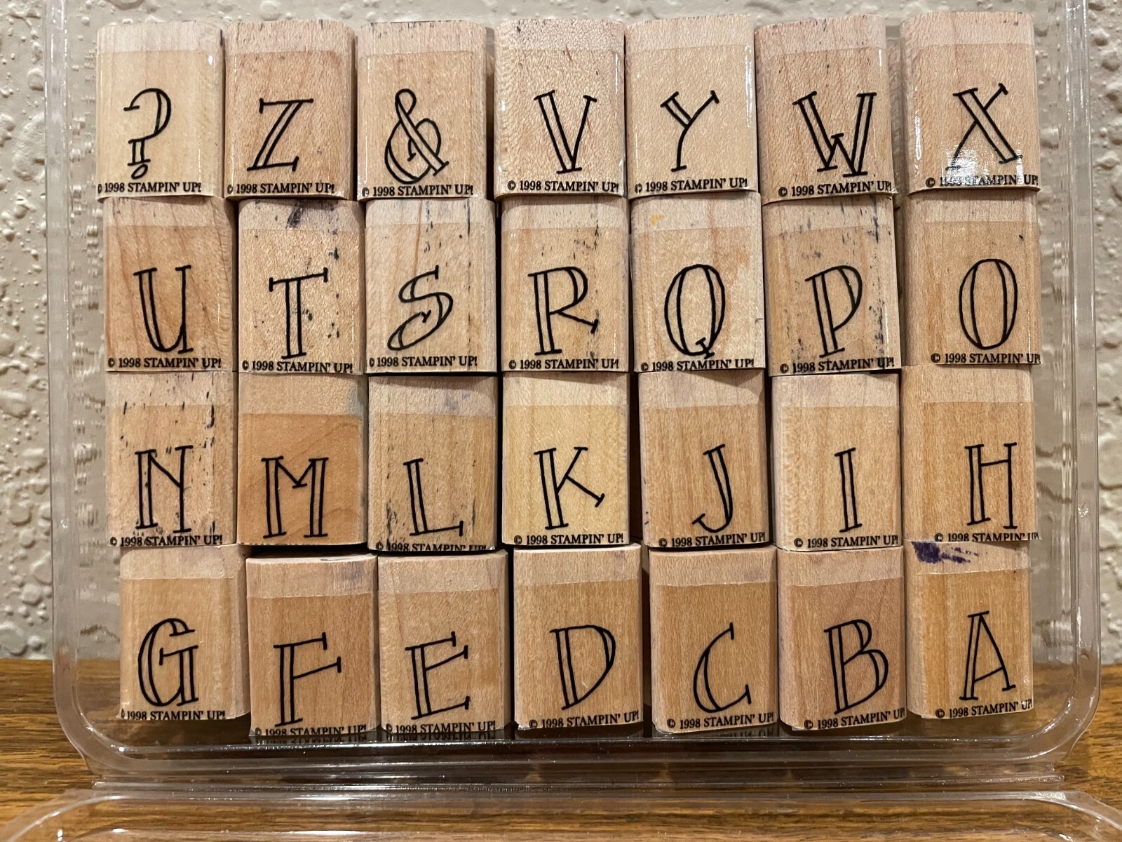 Stampin' Up! Outline Alphabet Upper, 1998 Complete Set of 28, Letters ...