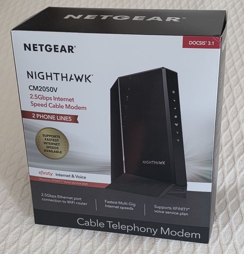 Netgear CM2050V DOCSIS 3.1 Voice Capable 2.5Gbps Cable Modem | eBay