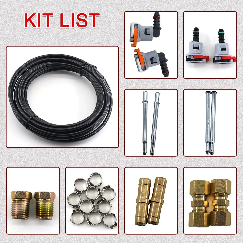 Fuel Line Repair Kit 5/16 in (8mm) Nylon Fuel Line Replacement Kits ...