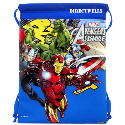 Avengers Marvel Blue Drawstring Bag School Backpack | eBay
