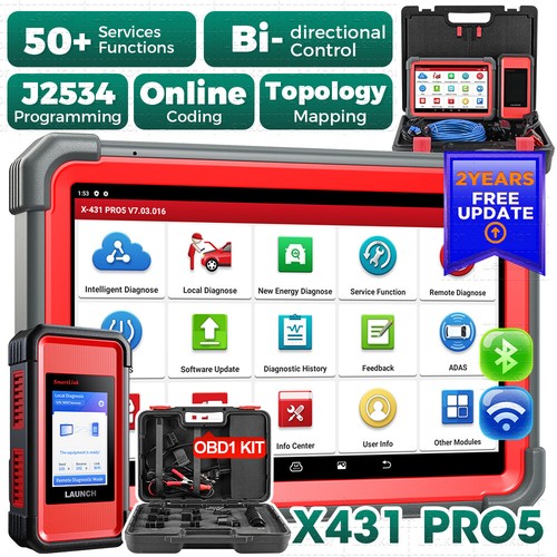 LAUNCH X431 Pro 5 Outils diagnostics J2534 Programmation ECU Codage | eBay