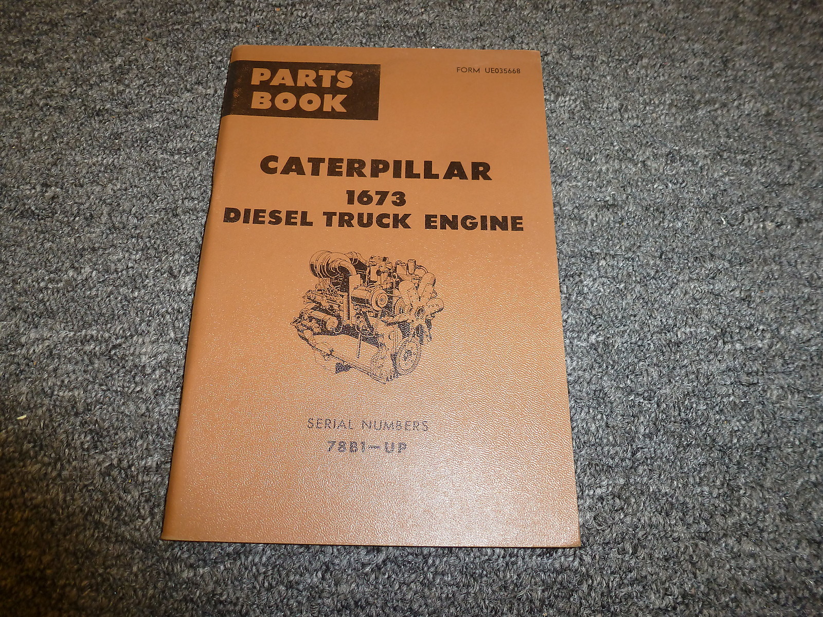Caterpillar Cat 1673 Diesel Truck Engine Parts Catalog Manual S/N 78B1 ...