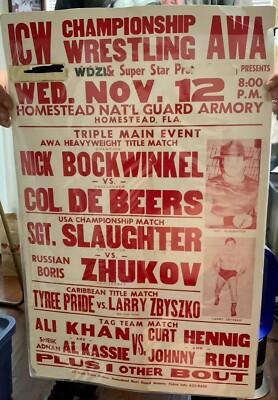 vintage wrestling poster original | eBay