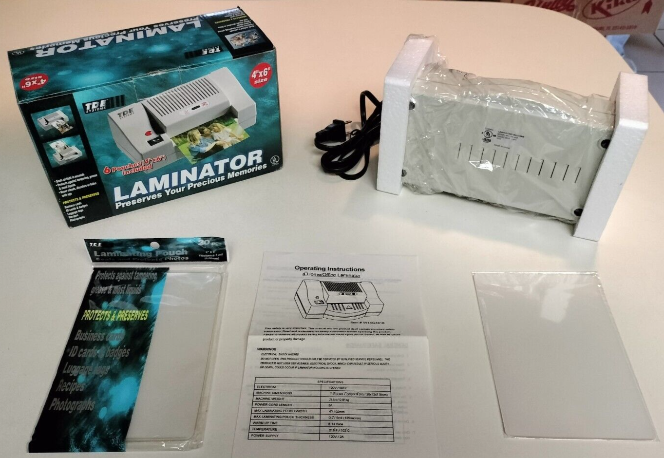 TDE Systems Laminator 4 X 6 Instructions Pouches W14g4818 for sale ...