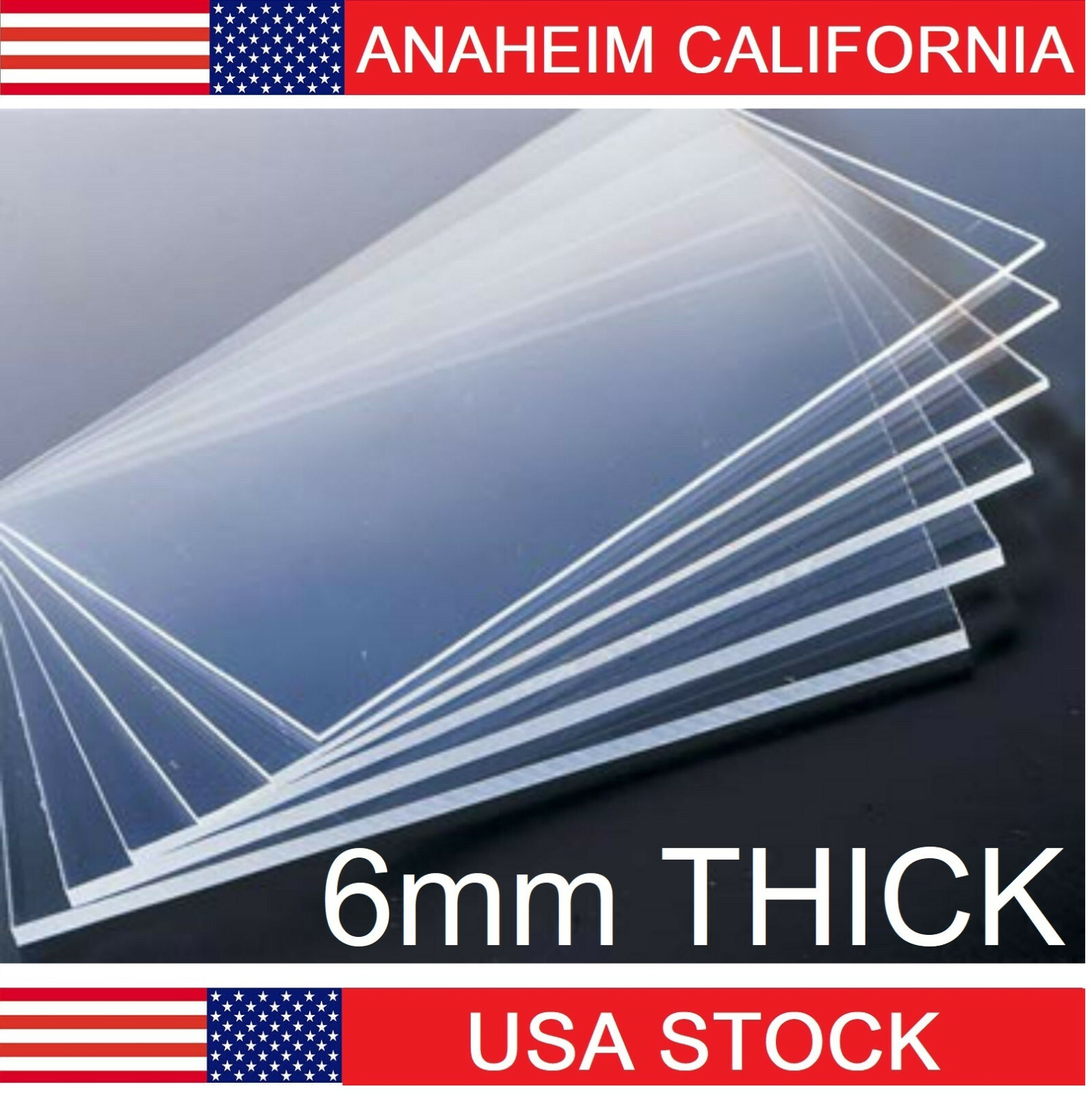 8x4 Feet 6mm Thick Clear Acrylic Plexiglass Lucite 96 x 48 inch Cast ...