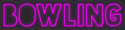 Bowling Hot Pink 36x9 inches Neon LED Sign Decor Wall Lights Brighten ...