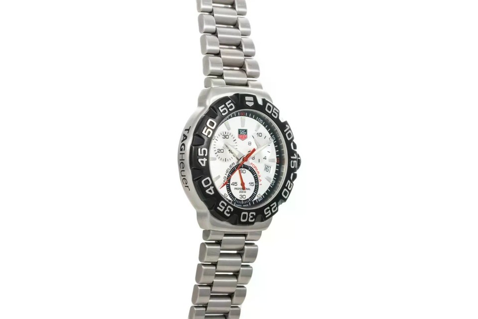 Tag Heuer Formula 1 Black Bezel Silver Dial Quartz 41mm Men's Watch ...
