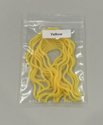 Yellow Squiggly/Squirmy/Squirmito Worm Material for Fly Tying 20 ...
