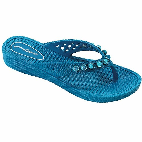 Fashy 763 Futiga Petrol V-Strap Shoes Women's Swim Mules Toe Separator ...