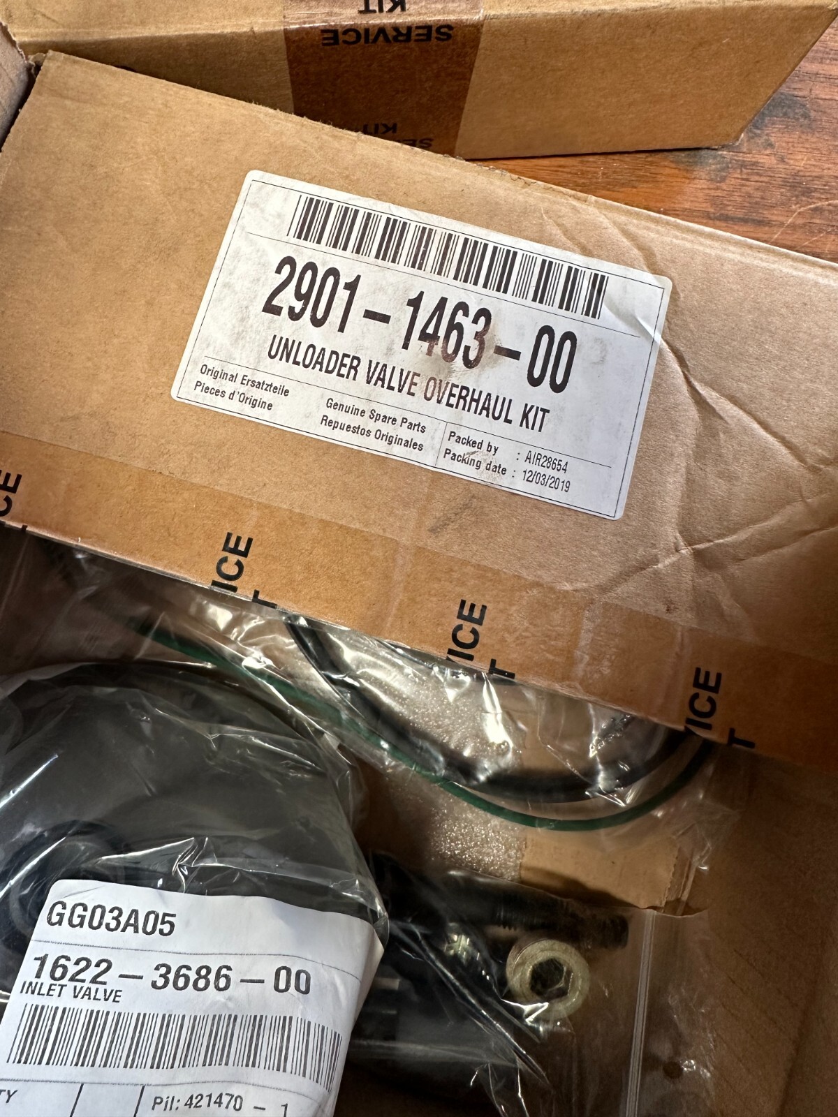 Atlas Copco 2901146300 2901-1463-00 Unloader Valve Overhaul Kit Ga75 ...