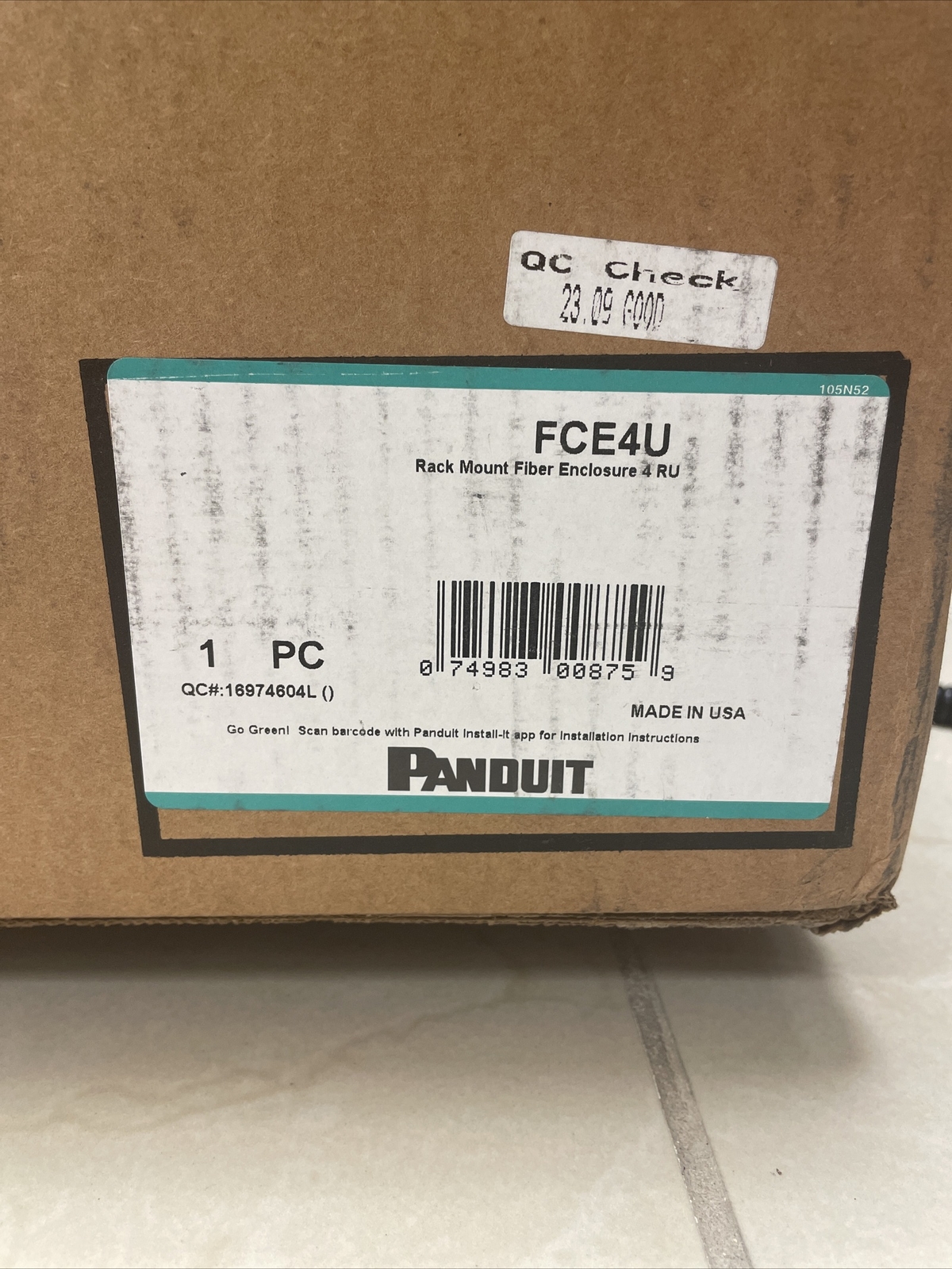 PANDUIT FCE4U Rack Mount Fiber Enclosure 1 PIECE | eBay