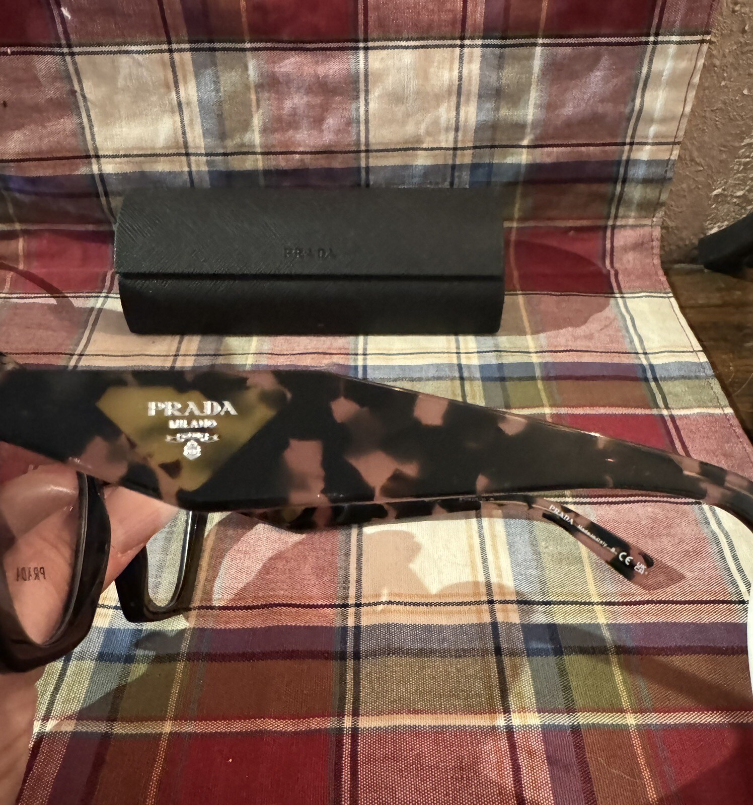 New PRADA Eyeglasses VPR 09Y 21B-1O1 54-18-140 Black Tortoise Cat Eye ...